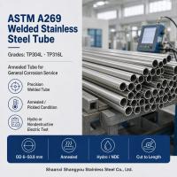 China ASTM A269 Welded Austenitic Stainless Steel Tubing TP304L/TP316L for General Corrosion-Resisting Service for sale