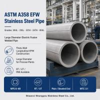 China ASTM A358 EFW Stainless Steel Pipe TP304L/TP316L Class 1 Double-Welded for High-Temperature and Large-Diameter Piping for sale
