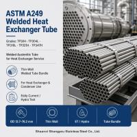 China ASTM A249 Welded Austenitic Steel Boiler Superheater Heat Exchanger and Condenser Tubes for sale