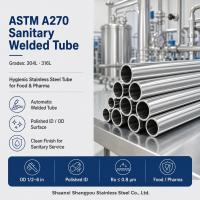 China ASTM A270 Sanitary Welded Tube TP304L/TP316L Special Surface Finishes for Dairy and Food Industry for sale