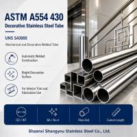 China ASTM A554 430 Decorative Stainless Steel Tube Ferritic Grade for Architectural and Ornamental Applications for sale