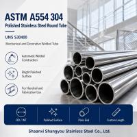 China ASTM A554 304 Polished Stainless Steel Round Tube Ornamental and Structural Grade for sale