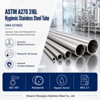 China ASTM A270 316L Sanitary Welded Stainless Steel Tube Molybdenum Alloyed for Hygienic and Corrosive Service for sale