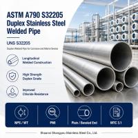 China ASTM A790 S32205 Duplex Stainless Steel Welded Pipe High Strength Chloride Stress Corrosion Resisting Service for sale