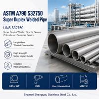 China ASTM A790 S32750 Super Duplex Stainless Steel Welded Pipe PREN 42 High Strength Chloride Corrosion Resisting Service for sale