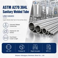 China ASTM A270 304L Sanitary Welded Stainless Steel Tube Low Carbon for Dairy and Food Industry Service for sale