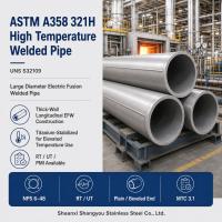 China ASTM A358 TP321H EFW Stainless Steel Pipe Class 1 Titanium Stabilized High Carbon for High Temperature Creep Service for sale