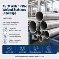 China ASTM A312 TP316L Welded Stainless Steel Pipe Low Carbon Molybdenum Alloyed for Weld Corrosion Service for sale