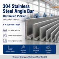 China 304 Stainless Steel Angle Bar Hot Rolled Pickled in 6m Lengths for sale