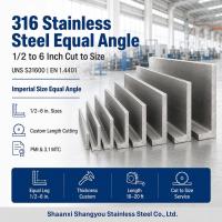 China 316 Stainless Steel Equal Angle 1/2 to 6 Inch Cut to Size for sale
