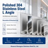 China Polished 304 Stainless Steel L Angle for Architectural Fabrication for sale