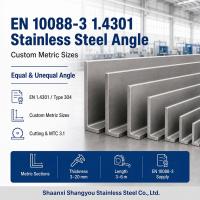 China EN 10088-3 1.4301 Stainless Steel Angle in Custom Metric Sizes for sale