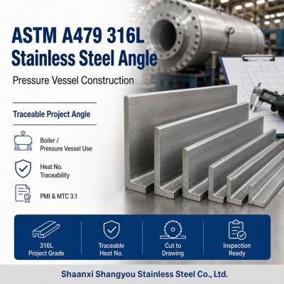 China ASTM A479 316L Stainless Steel Angle for Pressure Vessel Construction for sale