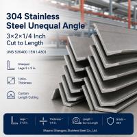 China 304 Stainless Steel Unequal Angle 3x2x1/4 Inch Cut to Length for sale