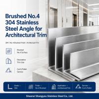 China Brushed No.4 304 Stainless Steel Angle for Architectural Trim for sale