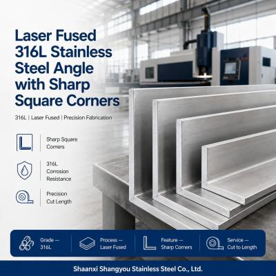 China Laser Fused 316L Stainless Steel Angle with Sharp Square Corners for sale