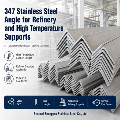 China 347 Stainless Steel Angle for Refinery and High Temperature Supports for sale