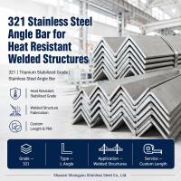 China 321 Stainless Steel Angle Bar for Heat Resistant Welded Structures for sale