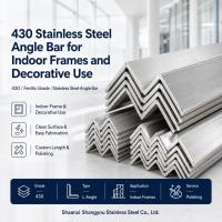 China 430 Stainless Steel Angle Bar for Indoor Frames and Decorative Use for sale