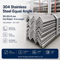 China 304 Stainless Steel Equal Angle 50x50x5mm Hot Rolled in 6m Length for sale