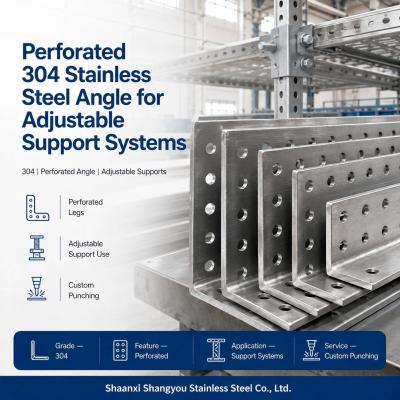 China Perforated 304 Stainless Steel Angle for Adjustable Support Systems for sale