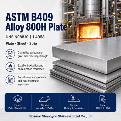 China ASTM B409 Alloy 800H Plate | UNS N08810 | Incoloy 800H for sale