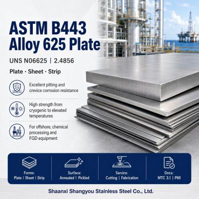 China ASTM B443 Alloy 625 Plate & Sheet, Grade 1 or Grade 2 | N06625 for sale