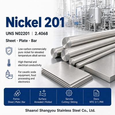 China Nickel 201 | UNS N02201 | 2.4068 | Commercially Pure Nickel (Low Carbon) for sale
