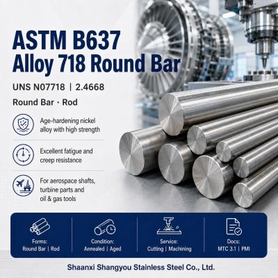 China ASTM B637 Alloy 718 Round Bar | UNS N07718 | Inconel 718 for sale