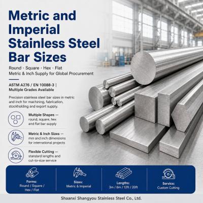 China Metric and Imperial Stainless Steel Bar Sizes for sale