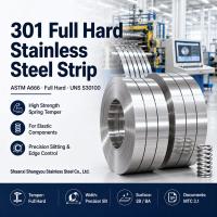 China 301 Full Hard Stainless Steel Strip for High Strength Spring Parts for sale