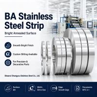 China 304 BA Stainless Steel Strip with Precision Slitting and Smooth Surface for sale