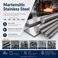 China Martensitic Stainless Steel Grades, Heat Treatment, Hardness & Supply for sale
