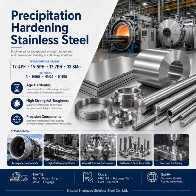 China Precipitation Hardening Stainless Steel Grades, Conditions & Supply for sale