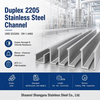China Duplex 2205 Stainless Steel Channel for Marine and Chloride Structures for sale