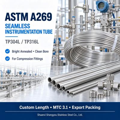 China ASTM A269 Seamless Stainless Instrumentation Tube, Clean ID | 304L/316L for sale