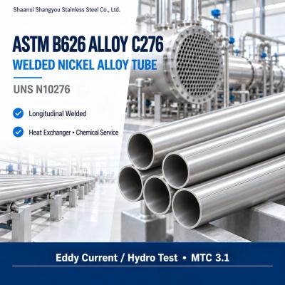 China ASTM B626 Alloy C276 Welded Tube, Annealed | Longitudinal Seam for sale
