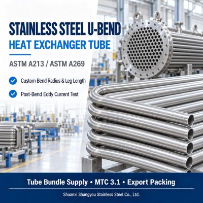 China Stainless Steel U-Bend Heat Exchanger Tube to TEMA/Drawing | Custom Geometry for sale
