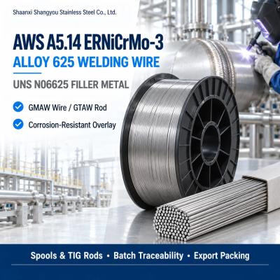 China AWS A5.14 ERNiCrMo-3 Alloy 625 Welding Wire and TIG Rod | Ni-Cr-Mo for sale