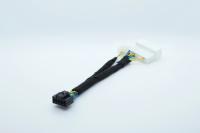 China 16P Power Input Line Black PCB Molded Car Wiring Harness Standard USB for sale