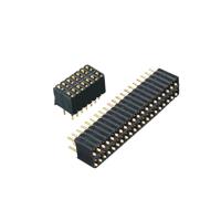 China Straight For Pcb Female Header Connector Double Row Gold Flash 2.54mm for sale