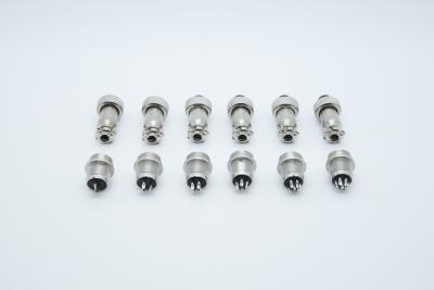 China Silver Plating M12 2p 7p Locked Wire Aviation Connector Plug Male Female Matching IP65 for sale
