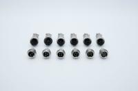 China Silver Plating M12 2p 7p Locked Wire Aviation Connector Plug Male Female Matching IP65 for sale