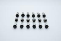 China Silver Plating M12 2p 7p Locked Wire Aviation Connector Plug Male Female Matching IP65 for sale