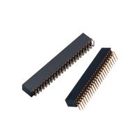 China Right Angle 1.27 / 2.0 / 2.54Mm 40p Dual Row Pin Header Smt Single Row for sale