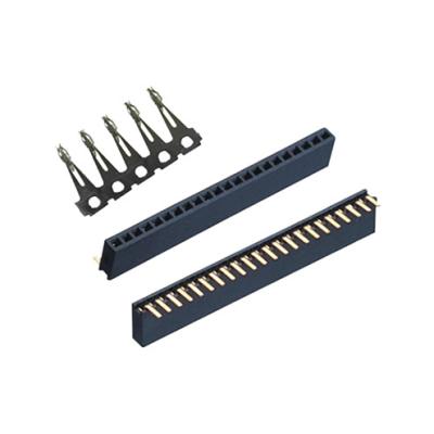 China Right Angle 1.27 / 2.0 / 2.54Mm 40p Dual Row Pin Header Smt Single Row for sale