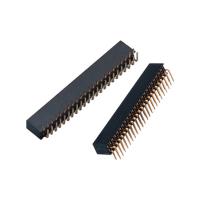 China Right Angle 1.27 / 2.0 / 2.54Mm 40p Dual Row Pin Header Smt Single Row for sale