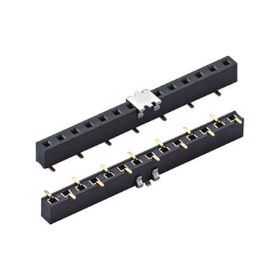 China Single Row SMT Female Header Connector Straight 40p 2.54mm Pitch Gold Plated for sale