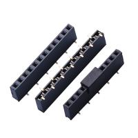 China Single Row SMT Female Header Connector Straight 40p 2.54mm Pitch Gold Plated for sale