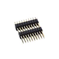China Breakable Male Straight Gold Plated Black Pin Header Connector 1-40p 2.54mm Pitch for sale